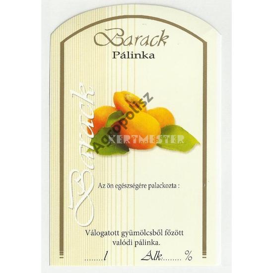 Pálinka üveg címke barack II 10 db/cs - Pálinkás üveg címke II - Agropolisz Pálinka üveg címke barack II 10 db/cs - Pálinkás üveg címke II - Agropolisz